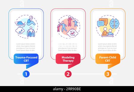 Colorful behavioral therapy layout with linear icons Stock Vector Image ...