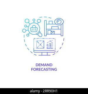 2D gradient demand forecasting line icon concept Stock Vector Image ...