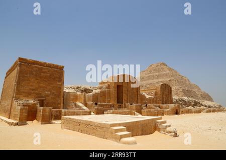 Step pyramid of Pharaoh Djoser. Photo from the mid-20th century Stock ...