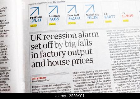 'UK recession alarm set off by big falls in factory output and house ...