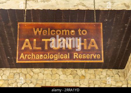 Museum at the Altun Ha Archeological Reserve in Belize Stock Photo - Alamy