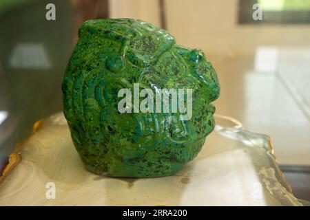 The Jade Head at Belize Altun Ha Mayan Ruins Stock Photo - Alamy