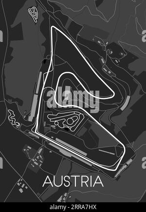 Austria circuit. Motorsport race track vector map Stock Vector Image ...