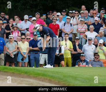 Ryan Fox of New Zealand on the 18th green during Round One of the ...