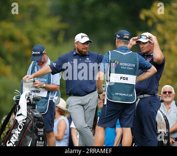 Ryan Fox of New Zealand on the 18th green during Round One of the ...
