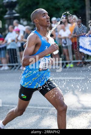 Alphonce Felix Simbu of Tanzania competing in the men’s marathon on day ...