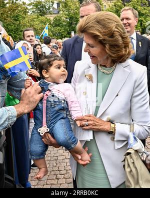 KARLSTAD 20230907King Carl Gustaf and Queen Silvia arrive at Stora ...