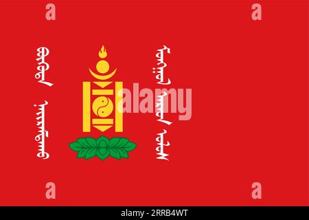 Horizontal frame and border with Mongolia flag, template elements for ...