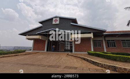 210901 -- KIGALI, Sept. 1, 2021 -- Patients wait outside consulting ...