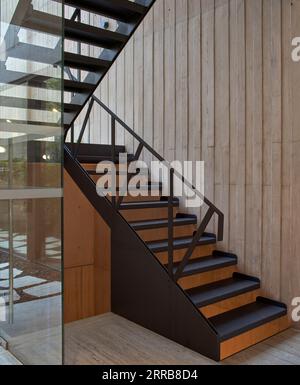 Communal staircase. Edificio Temístocles, Mexico City, Mexico ...