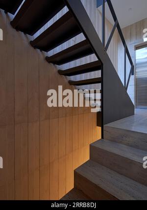 Communal staircase. Edificio Temístocles, Mexico City, Mexico ...