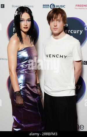 Georgia Ellery (left) and Taylor Skye of Jockstrap attending the Mercury Prize 2023 awards show ...