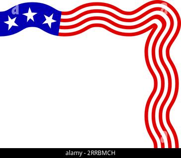usa flag corner border Stock Vector Image & Art - Alamy