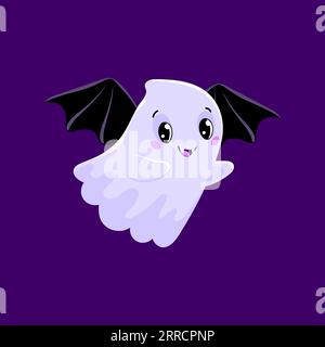 halloween kawaii ghost with wings Stock Vector Image & Art - Alamy