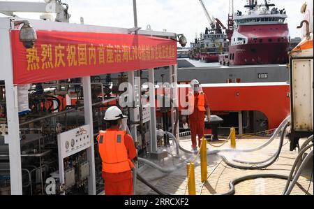 Liquefied natural gas (LNG) filling station nozzle Stock Photo - Alamy