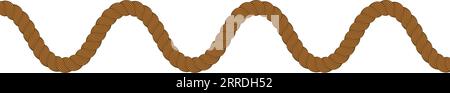 brown wavy line rope Stock Vector Image & Art - Alamy