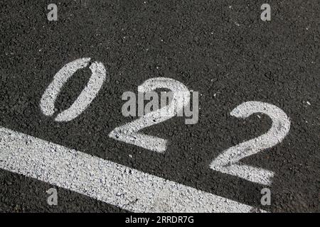 Number on Asphalt Pavement Stock Photo - Alamy