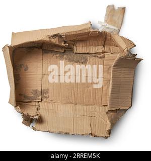 Discarded Packaging Cardboard For Recycling on White Background Stock ...