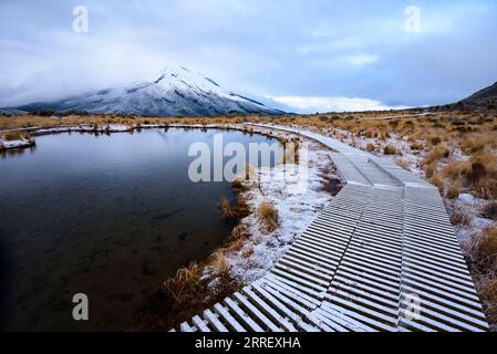 Winter view of Mt. Taranaki, New Zealand Stock Photo - Alamy