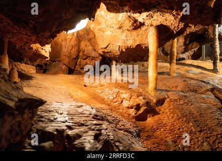 Inside Kents Cavern Prehistoric Caves near Torquay Stock Photo - Alamy
