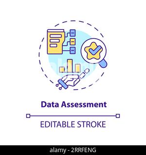 2D thin linear colorful data assessment icon Stock Vector Image & Art - Alamy