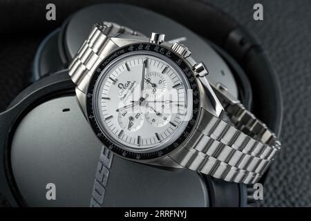 Omega Speedmaster in Canopus Gold Stock Photo - Alamy