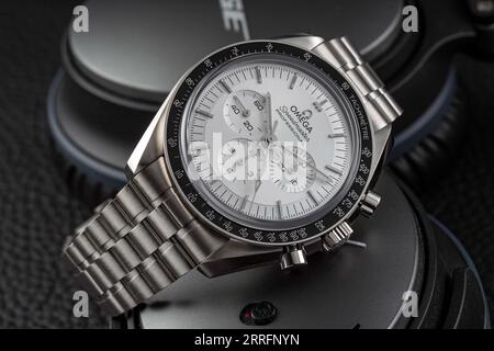 Omega Speedmaster in Canopus Gold Stock Photo - Alamy
