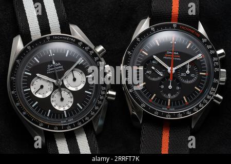 Omega Speedmaster Speedy Tuesday Models Stock Photo - Alamy