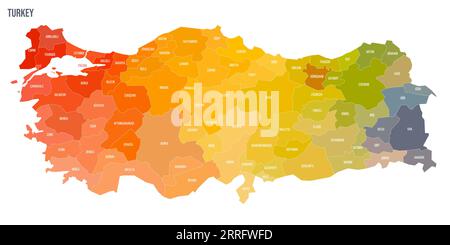 Colorful Istanbul administrative and political map Stock Vector Image ...