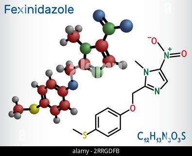 Fexinidazole antiprotozoal drug molecule. Skeletal formula Stock Vector ...