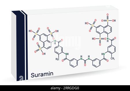 Suramin sleeping sickness drug molecule. Skeletal formula Stock Vector ...