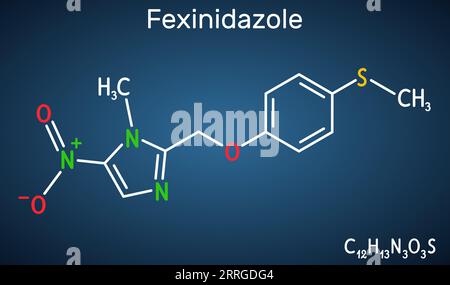 Fexinidazole antiprotozoal drug molecule. Skeletal formula Stock Vector ...