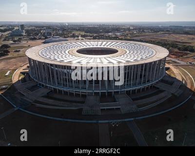 Beautiful aerial view to Mané Garrincha soccer stadium in Brasília ...