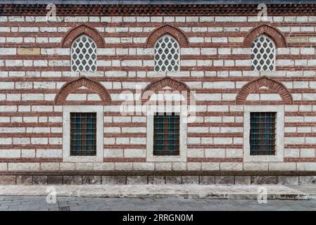 External wall of 16th century Selman Aga Mosque in Uskudar, Istanbul ...