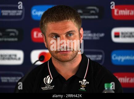 Wales' Aaron Wainwright during a captain's run at Principality Stadium ...