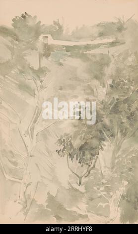 Landscape with trees, 1865-1913 Stock Photo - Alamy