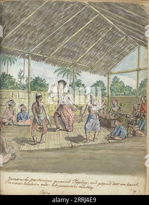 Clothing, fashion in Java, Javanese costumes, from the left, a ...