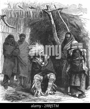 Pawnee Chief & Native American Indian Women in Traditional Costume ...