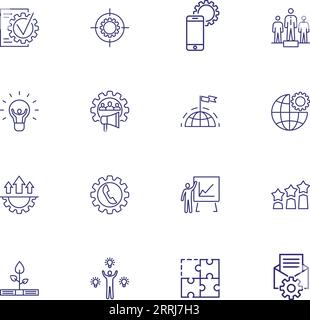 Global perspective line icons collection. Inclusive, Worldview ...