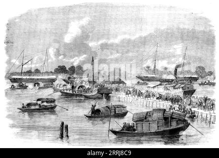 A group of men embarking on a boat in stormy weather Stock Photo - Alamy