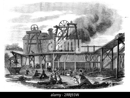 The Page Bank Colliery - pit on fire. Durham 1858. The Illustrated ...