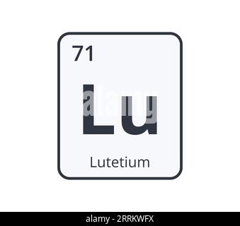 Lutetium symbol. Element number 71 of the Periodic Table of the ...