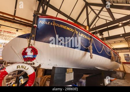 England, Dorset, Poole, Lifeboat Museum, Interior View of Historic ...