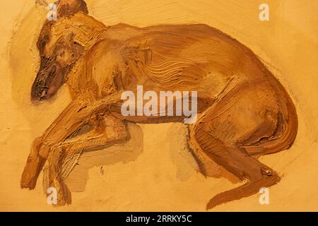 Portrait of Dog Pluto by Lucian Freud dated 1988 Stock Photo - Alamy