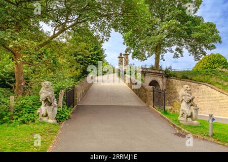 Stone bridge and tunnel at Nottingham Castle, UK Stock Photo - Alamy