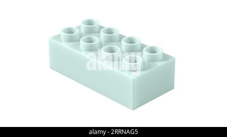 Opal Blue Plastic Lego Block Isolated on a Black Background. Children ...