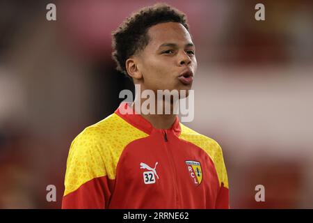 Monaco, Monaco, 2nd September 2023. Ayanda Sishuba of RC Lens reacts ...