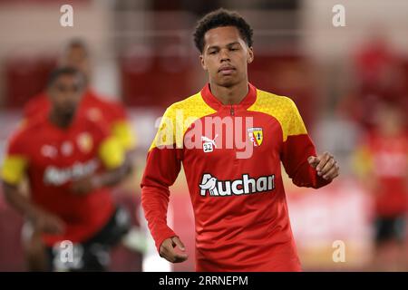 Monaco, Monaco, 2nd September 2023. Ayanda Sishuba of RC Lens reacts ...