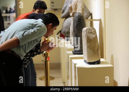 230224 -- BAGHDAD, Feb. 24, 2023 -- People visit the Iraq Museum in ...