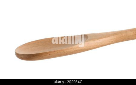 new empty wooden spoon isolated on white background, front view Stock ...